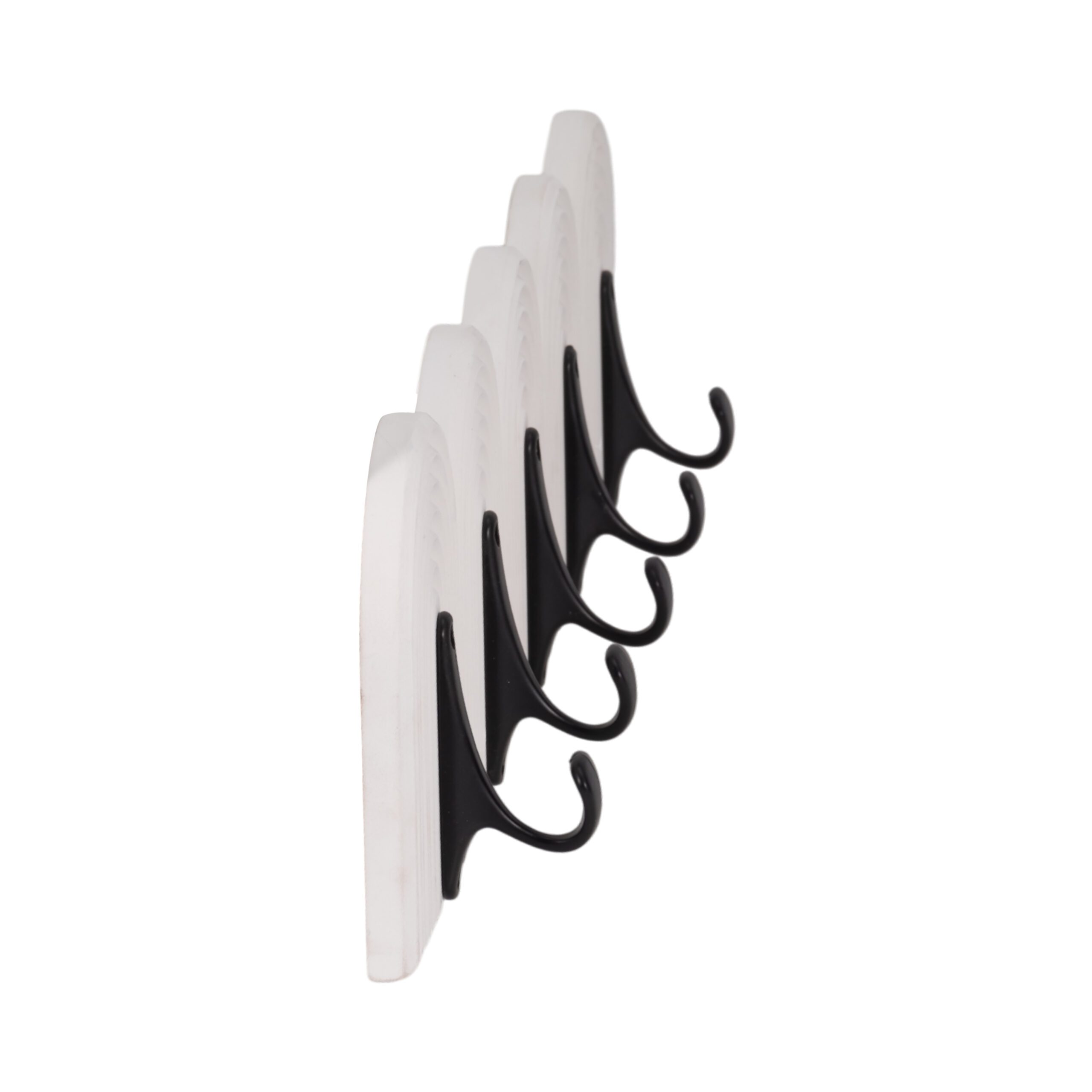 White Five-Wall Hooks | The Gilded Thistle