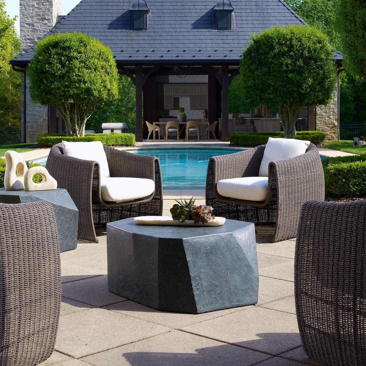 Uttermost Slate Parra Outdoor Coffee Table | The Gilded Thistle